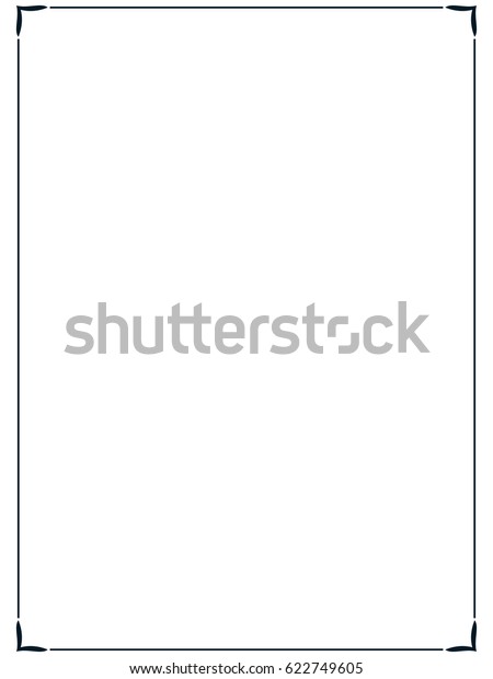 Frame Border Line Page Vector Vintage Stock Vector (Royalty Free) 622749605