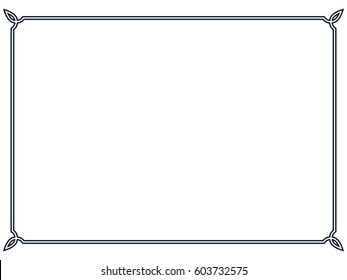Frame Border Line Vector Vintage Simple: เวกเตอร์สต็อก (ปลอดค่า ...