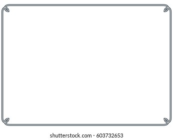 Frame Border Line Vector Vintage Simple Stock Vector (Royalty Free ...