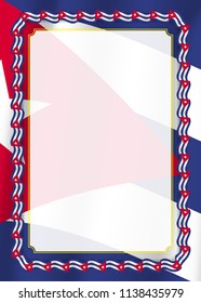 Frame Border Ribbon Cuba Flag Template: Stock-Vektorgrafik (Lizenzfrei ...