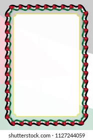 Frame Border Ribbon Jordan Flag Template Stock Vector (Royalty Free ...