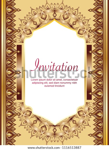 Frame Border Vector Design Invitation Template Stock Vector (Royalty ...