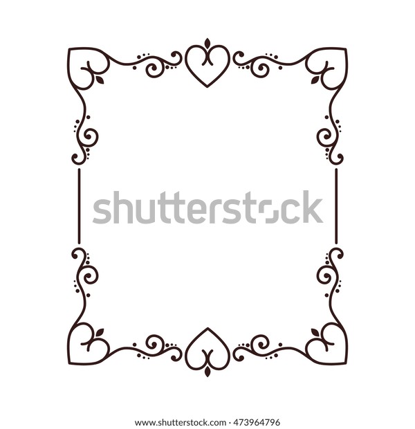 Frame Card Design Decoration Template Vintage Stock Vector (Royalty ...