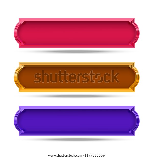 Frame Color Set Design On White Stock Vector (Royalty Free) 1177523056 ...