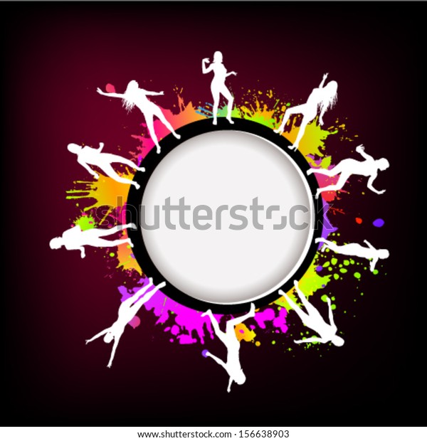 Frame Color Spots Disco Stock Vector (Royalty Free) 156638903 ...