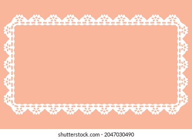 Frame Decorative Laces Vector Illustration Stock Vector (Royalty Free ...