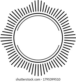 Sun Shape Spikes Vector Image Stock Vector (Royalty Free) 1917376292