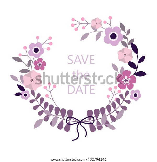 Frame Flowers Cute Frame Flowers On Stock Vector (Royalty Free ...