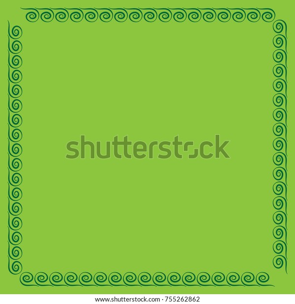 Frame Green Color Framework Isolated On Stock Vector (Royalty Free ...