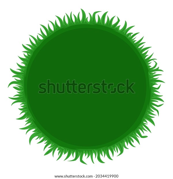 Frame Green Grass Circle Vector Illustration Stock Vector (Royalty Free ...