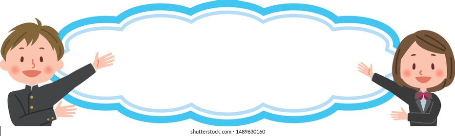 Frame Headlines By Student Characters Stock Vector (Royalty Free ...