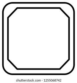 Frame Icon Black Isolated Vector Stock Vector (Royalty Free) 1255068742 ...
