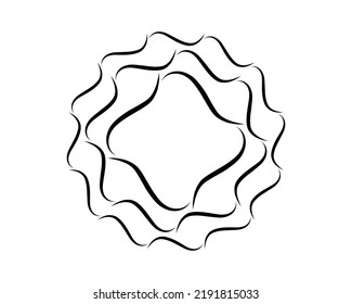 Frame Logo Portrait Waves Design Border Stock Vector (Royalty Free ...