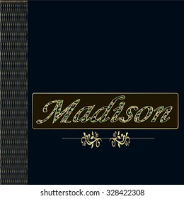 Frame Name Madison Stock Vector (Royalty Free) 328422308