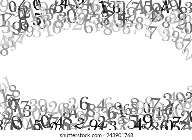 Frame On Top Bottom Random Numbers Stock Vector (Royalty Free) 243901768