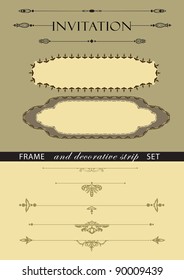 Frame Page Decoration Vector Set Stock Vector (Royalty Free) 90009439 ...