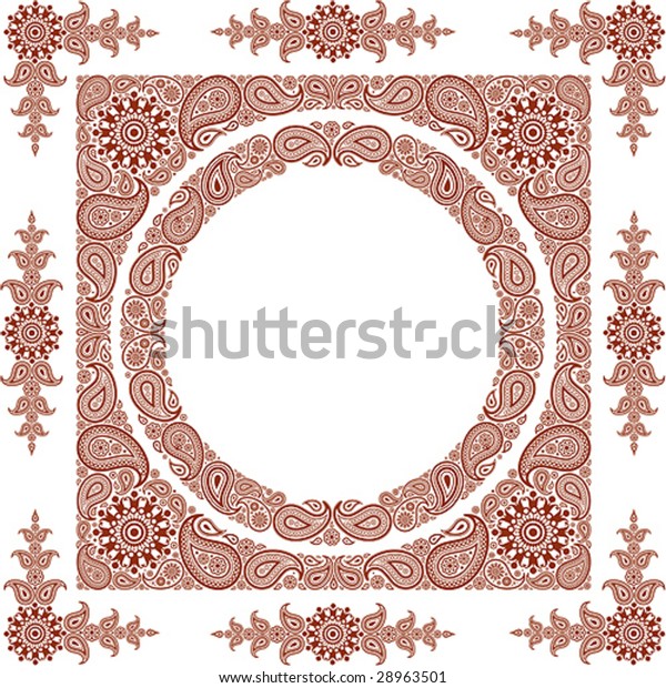 Frame Paisley Stock Vector (Royalty Free) 28963501