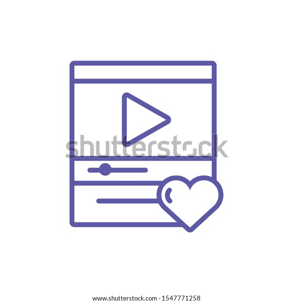 Frame Play Button On White Background Stock Vector (Royalty Free ...