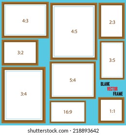 Set Photo Picture Frames On Checked Stock Vector (Royalty Free ...