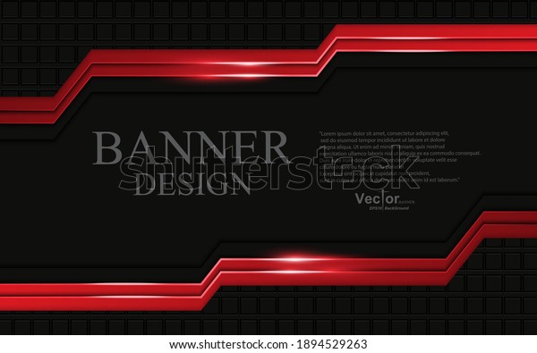 Frame Red Banner Abstract Overlap Deep Stock Vector (Royalty Free ...