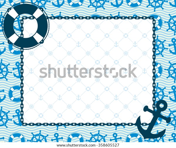 Frame Sea Subject Stock Vector (Royalty Free) 358605527 | Shutterstock
