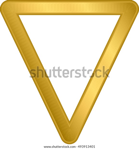 Frame Shape Triangle Metal Gold Vector Stock Vector (Royalty Free ...