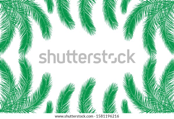 Frame Silhouettes Branch Palm Tree Vector Stock Vector (Royalty Free ...