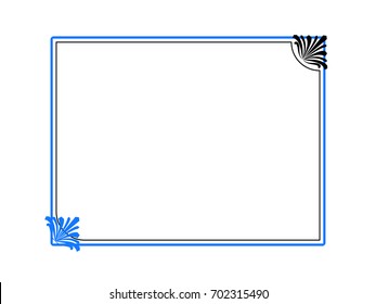 Frame Simple Border Horizontal Stock Vector (Royalty Free) 702315490 ...