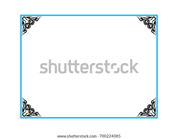 Frame Simple Border Horizontal Stock Vector (Royalty Free) 700224085 ...