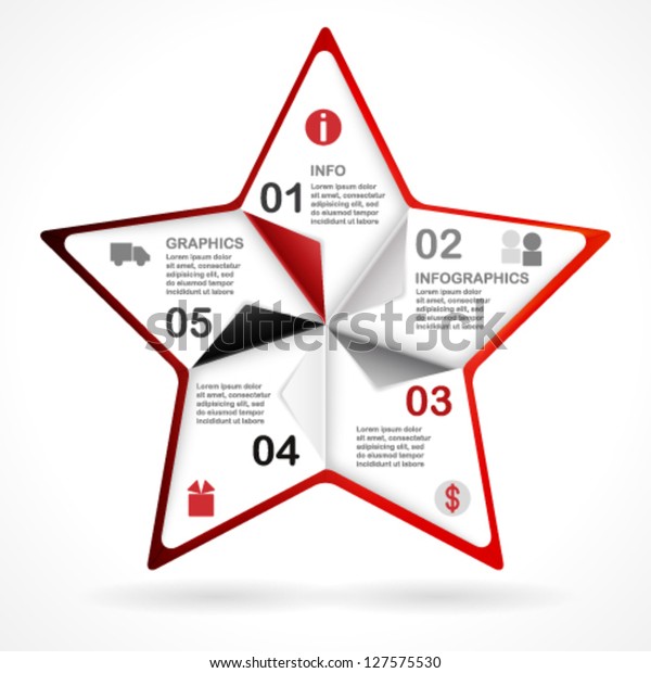 Frame Star Design Template Infographics Vector Stock Vector (Royalty ...