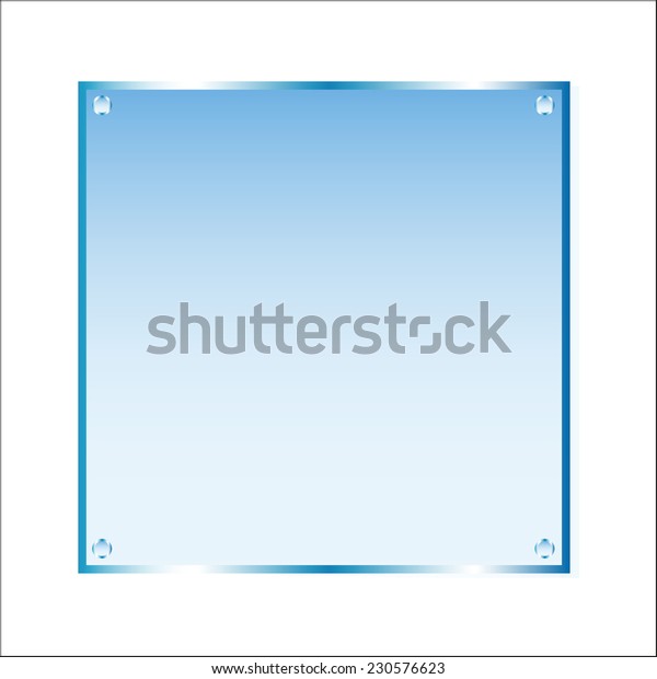 Frame Sticker Blue Glass Vector Isolated Stock Vector (Royalty Free ...