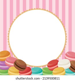 Frame Sweets Macaron Vector Illustration Stock Vector (Royalty Free ...