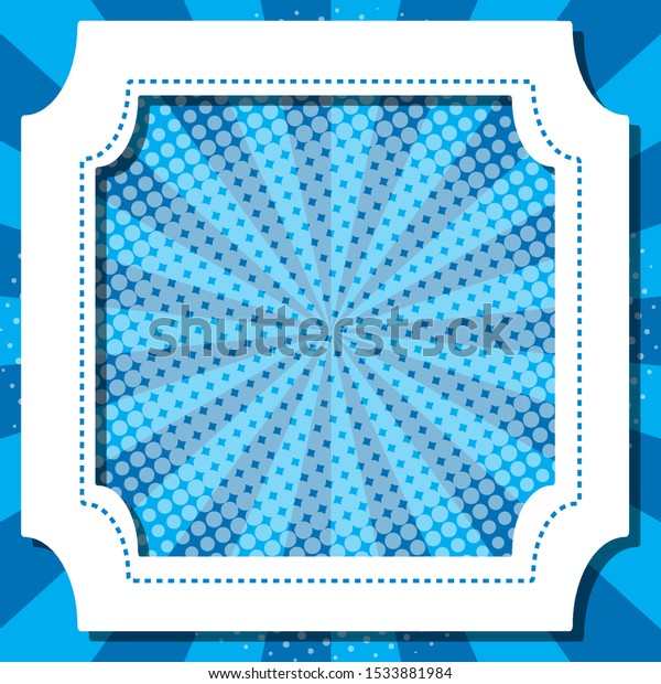 Frame Template Design Blue Dots Illustration Stock Vector (Royalty Free ...