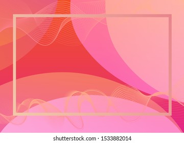 Frame Template Design Pink Background Illustration Stock Vector ...