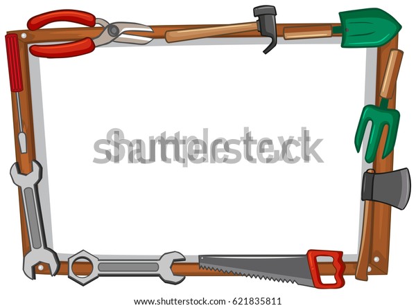 Frame Template Different Tools Illustration Stock Vector (Royalty Free ...