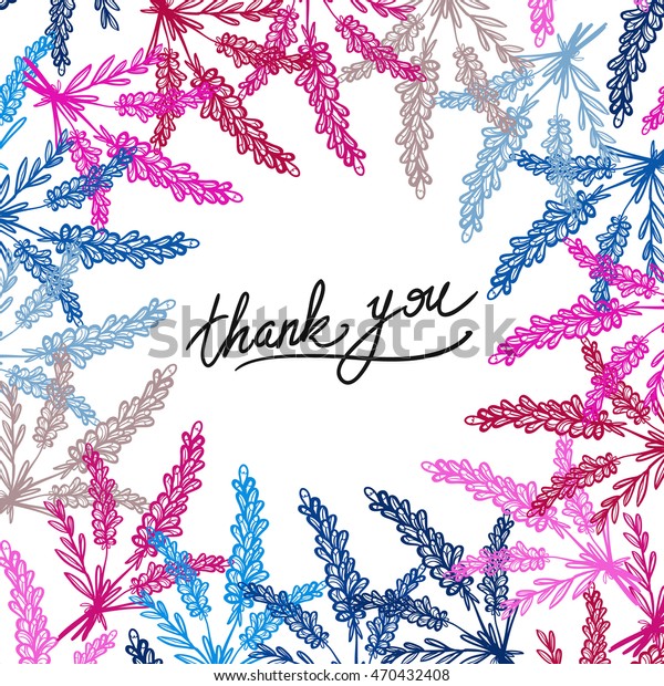 Frame Trendy Elements Thank You Phrase Stock Vector (Royalty Free ...