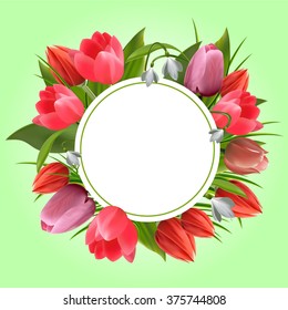 Frame Tulips Stock Vector (Royalty Free) 375744808 | Shutterstock