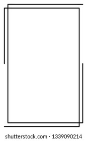 Frame Vector Line White Background Stock Vector (Royalty Free ...