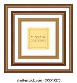 Frame Vintage Square Vector Stock Vector (Royalty Free) 693049273 ...
