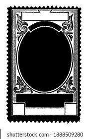 Framed Postage Stamp Ornate Outline Frame Stock Vector (Royalty Free ...