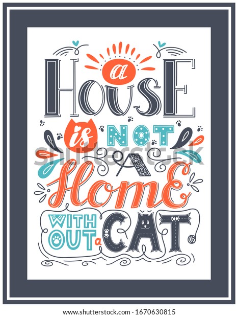 Framed Poster Words House Not Home Stock Vector (Royalty Free ...