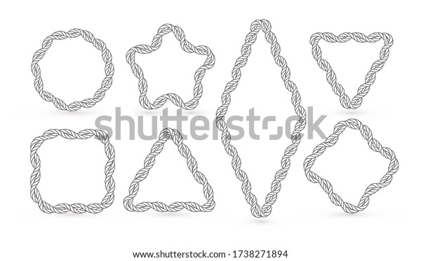 Frames Geometric Shapes Marine Deisgn Element Stock Vector (Royalty ...