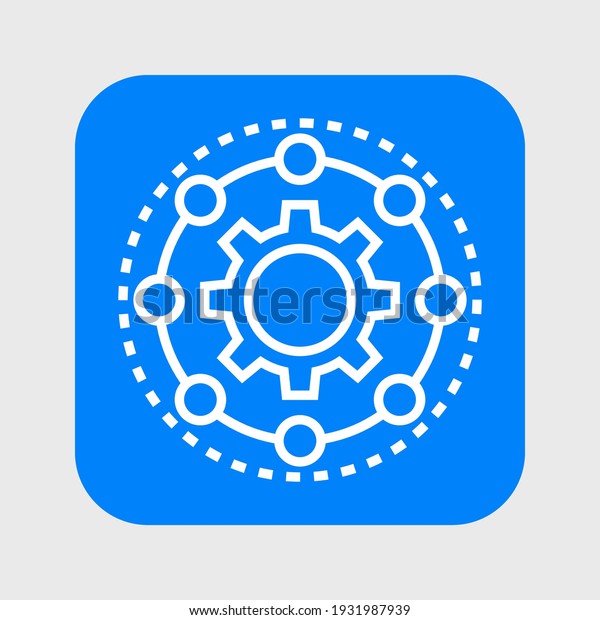 Framework Icon Gear Vector Icon Vector Stock Vector (Royalty Free ...