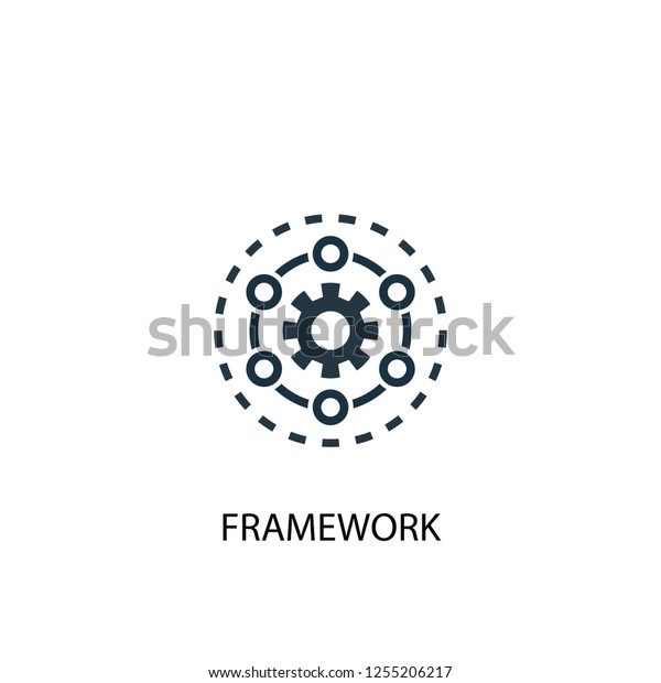Framework Icon Simple Element Illustration Framework Stock Vector ...
