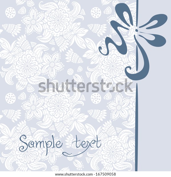 Framework Invitation Greeting Card On Floral Stock Vector (Royalty Free ...