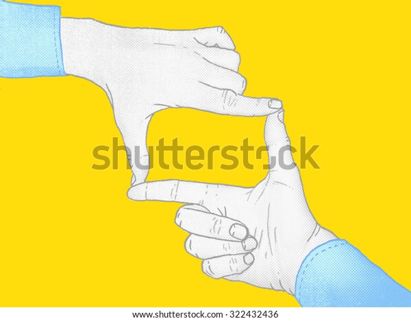 Framing Hands Stock Vector (Royalty Free) 322432436
