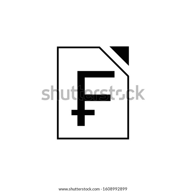 Franc Sign Icon Black Vector Illustration Stock Vector (Royalty Free ...