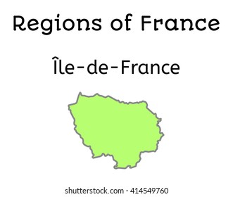 France Administrative Map Ile De France Stock Vector (Royalty Free ...