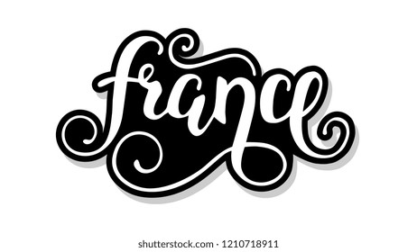 France Calligraphy Template Text Your Design Stock Vector (Royalty Free ...