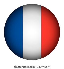 France Flag Button On White Background Stock Vector (Royalty Free ...